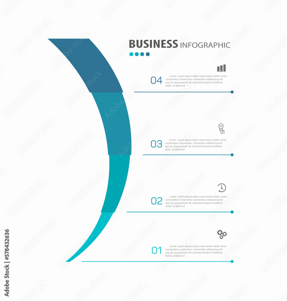 Infographic template with 4 options, workflow, process chart. Can be ...