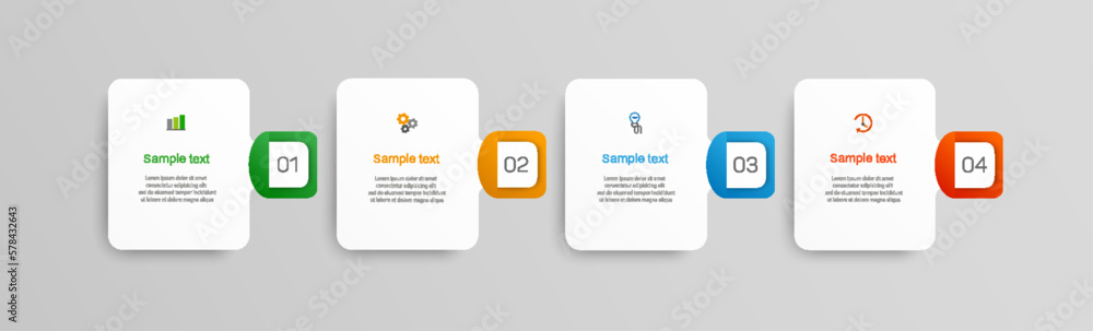 Infographic template with 4 options, workflow, process chart. Can be ...
