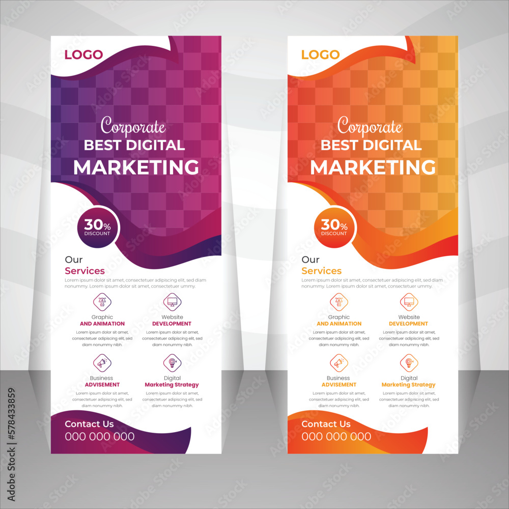 Business professional roll up banner Designe,Design of vector white ...