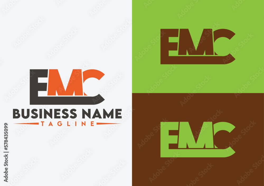 Letter EMC logo design, EMC letter logo Stock Vector | Adobe Stock