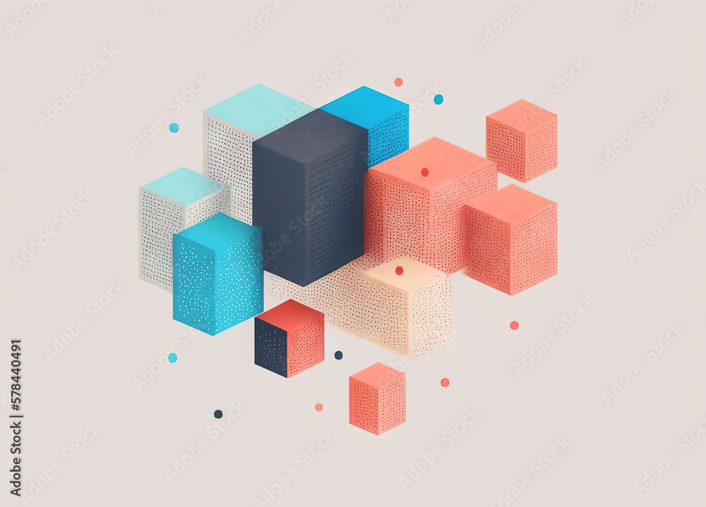 Data Sorting Concept With Blocks And Graphs Big Data Manipulation Collecting And Management