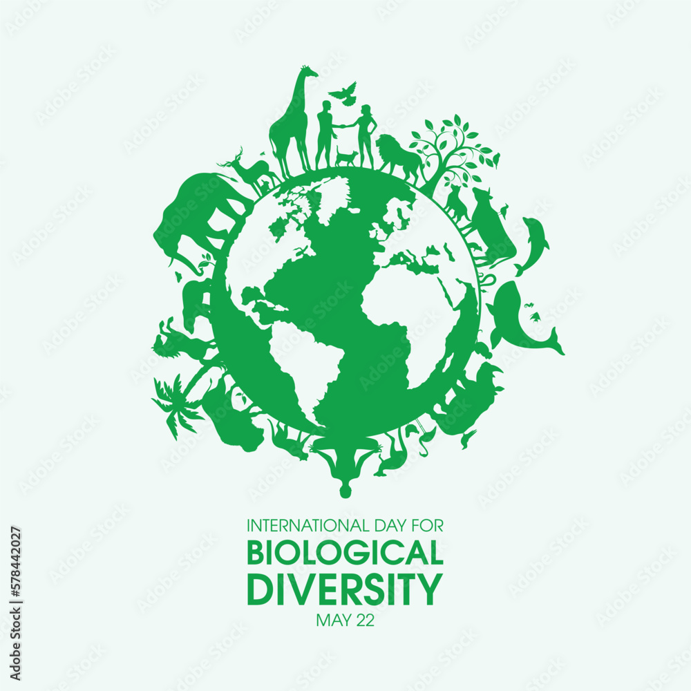 International Day for Biological Diversity vector illustration. Planet ...