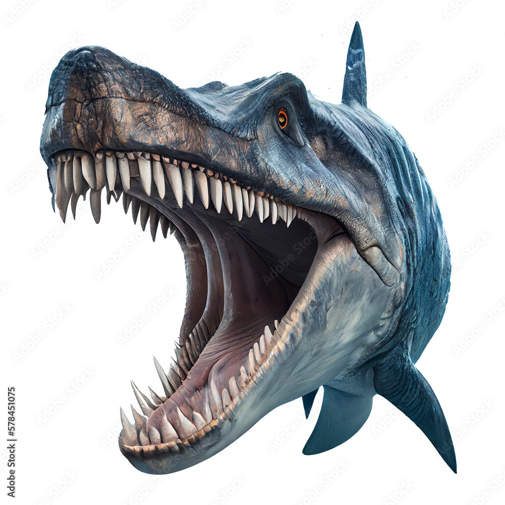 ferocious dinosaur on a transparent background. generative AI Stock ...