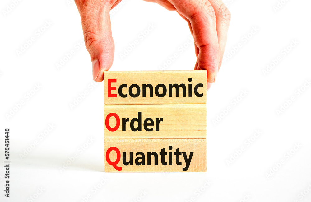 EOQ economic order quantity symbol. Concept words EOQ economic order ...