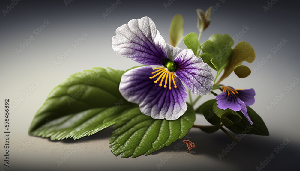 Sweet Violet Flower. Generative AI. Stock Illustration | Adobe Stock