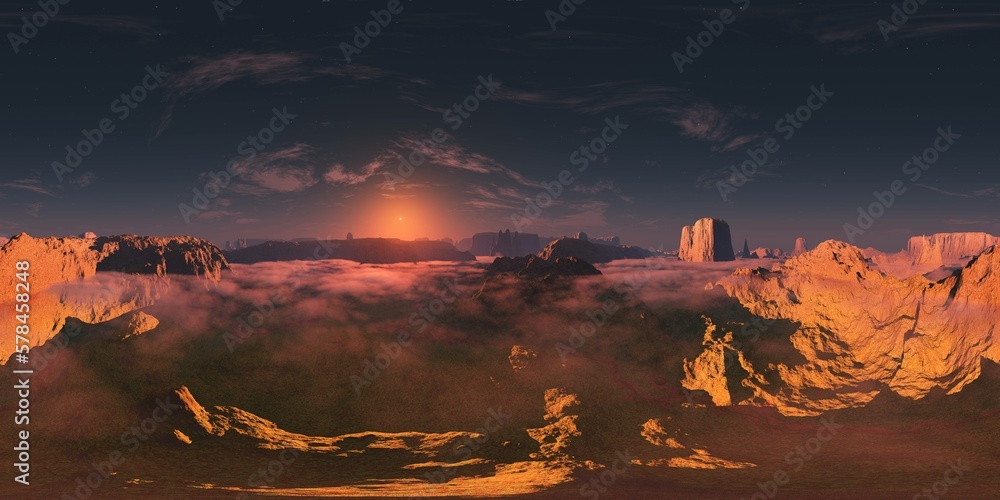 Mars, HDRI, environment map , Round panorama, spherical panorama ...