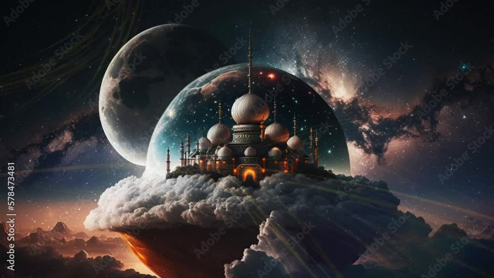 animated islamic background , ramadan mosque UHD 4K 30 fps Stock Video ...