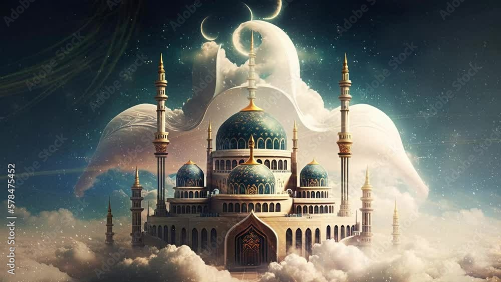 animated islamic background , ramadan mosque UHD 4K 30 fps Stock Video ...