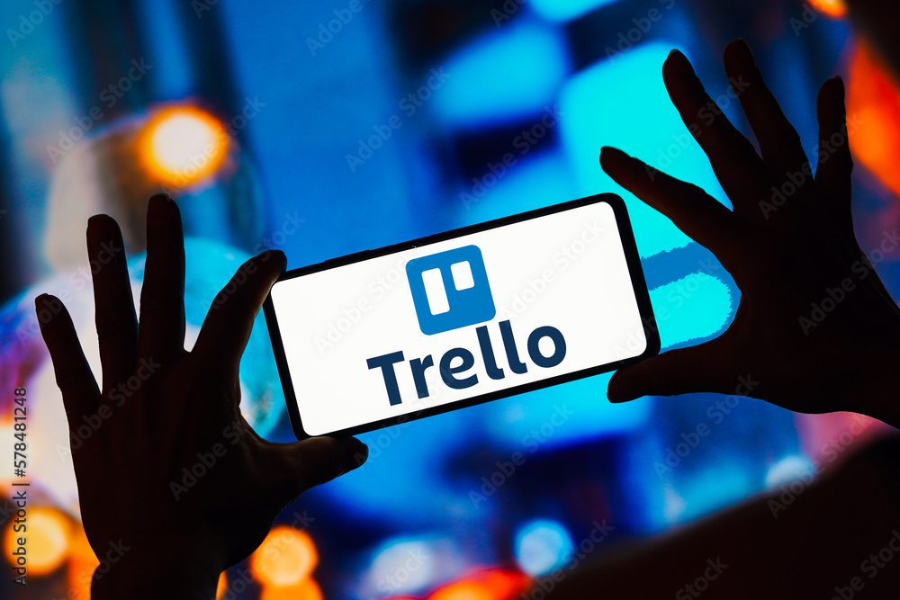March 6, 2023, Brazil. In this photo illustration, the Trello logo seen ...