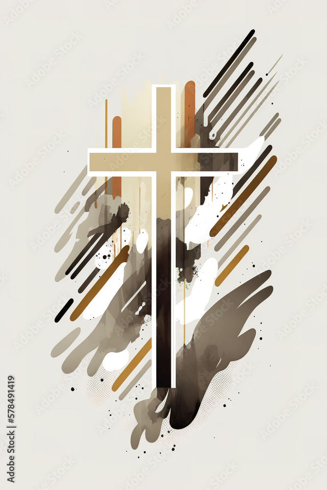 Spiritual illustration jesus cross christianity background art crucifix ...