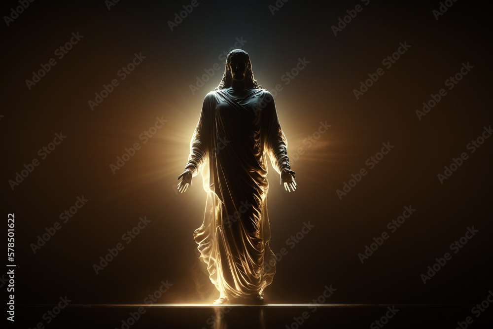 Divine Mercy of Jesus Christ Christian God. Generative AI . Stock ...