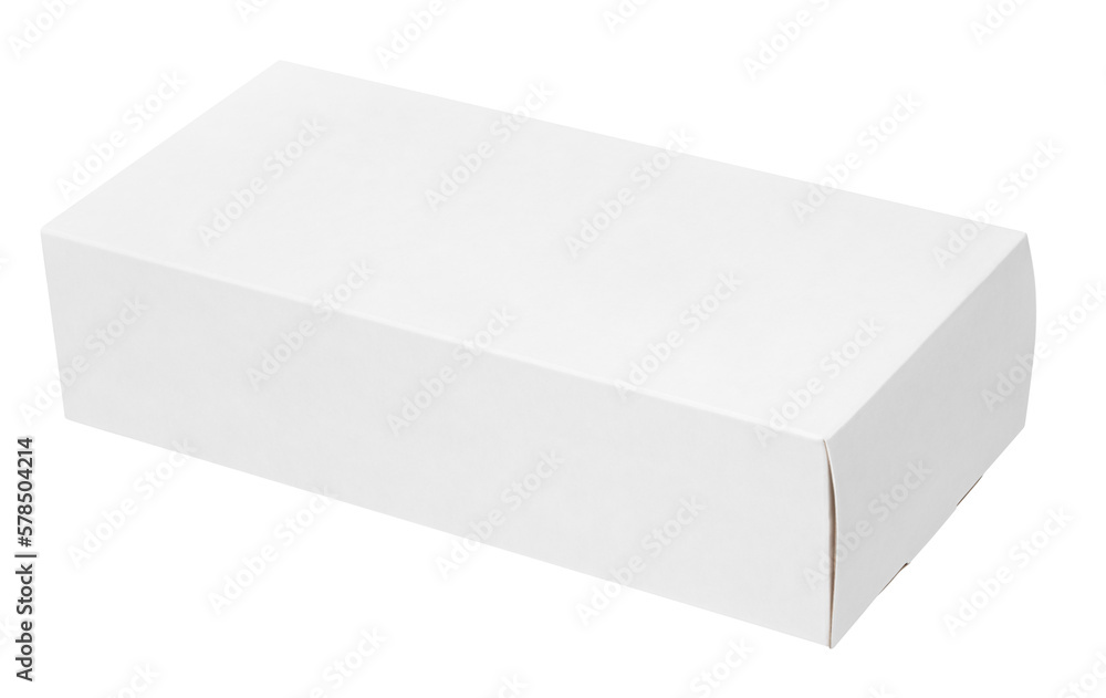 Blank white cardboard box isolated on transparent background Stock ...