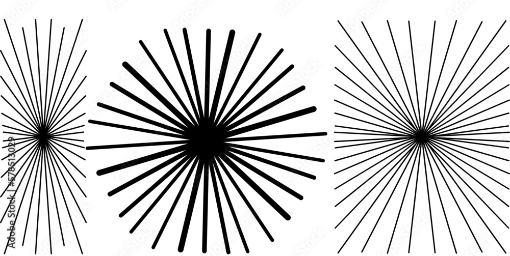 White background with dynamic sparkle radial lights. Stock Vector ...