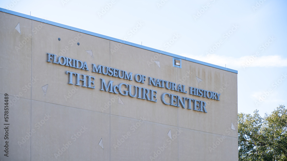 Sign for the Florida Museum of Natural History at the University of ...