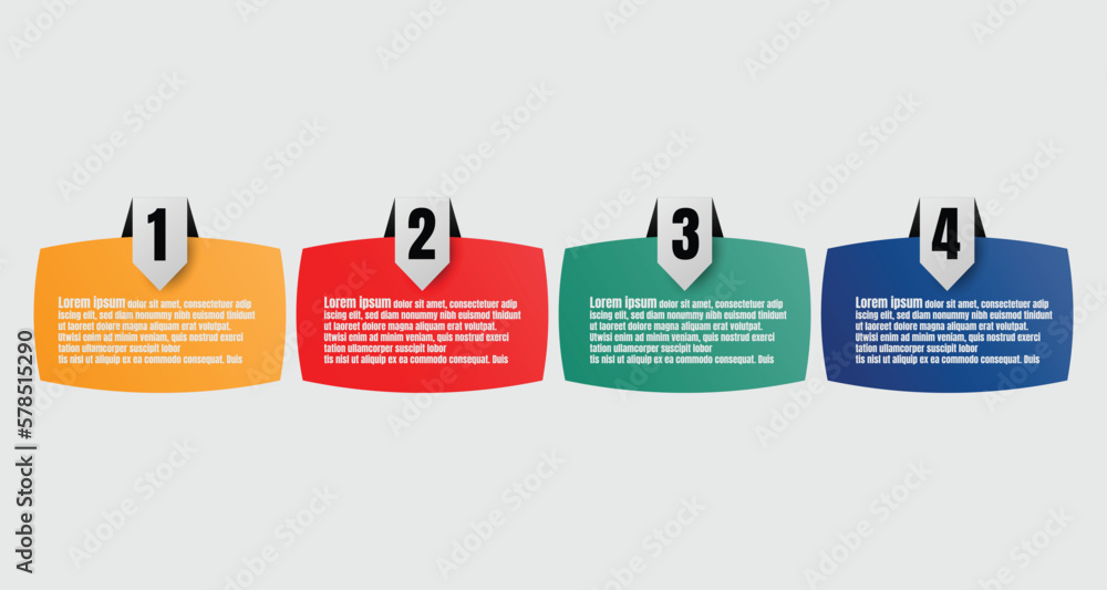 Infographic template step guide for business information presentation ...