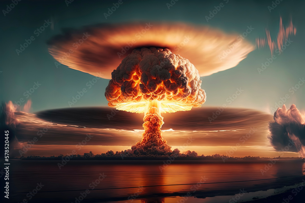 nuclear explosion AI-Generated Stock Illustration | Adobe Stock