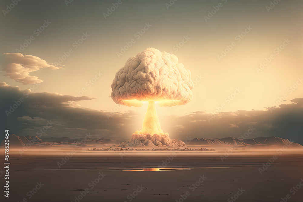 nuclear explosion AI-Generated Stock Illustration | Adobe Stock