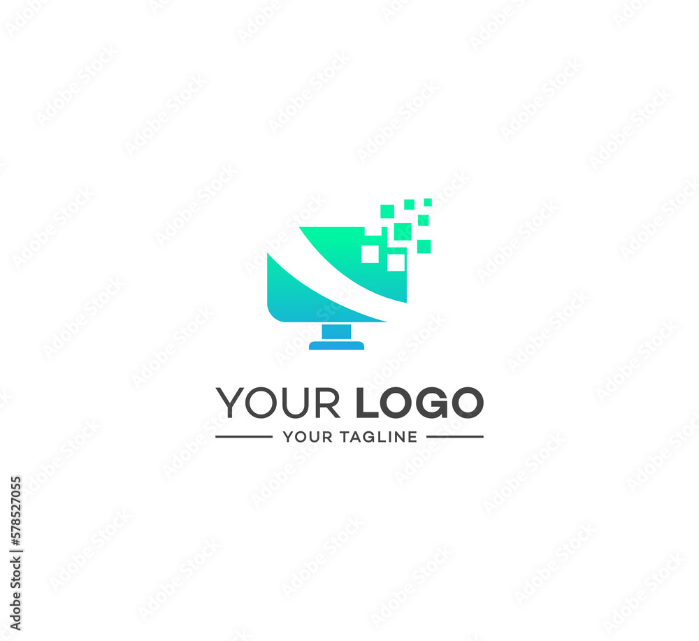 Pixel Computer Technology Logo template designs, computer Service logo ... Pixel Computer Technology Logo template designs, computer Service logo ...