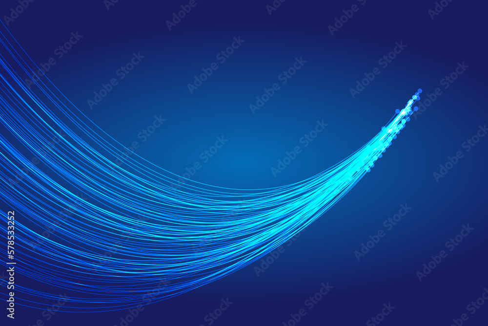 Abstract Blue Background With Flowing Lines Vector Illustration Stock Illustration Adobe Stock