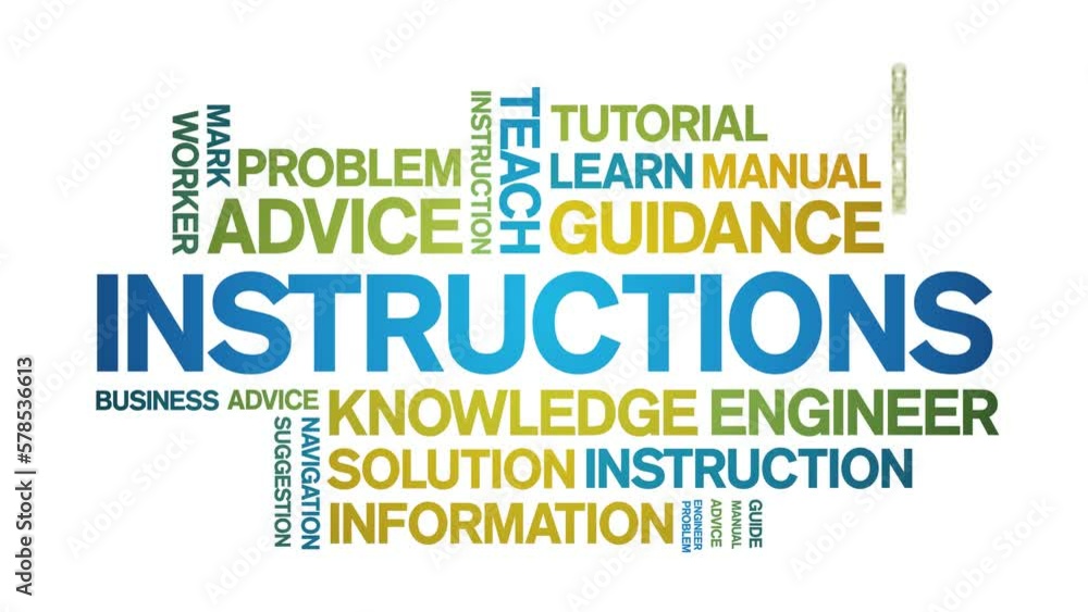 instructions animated tag word cloud;text design animation kinetic ...