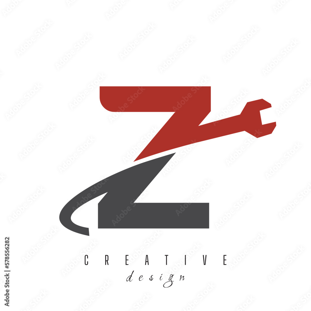 Letter Z logo designs, Z Repair logo, logo service letter designs Stock ...
