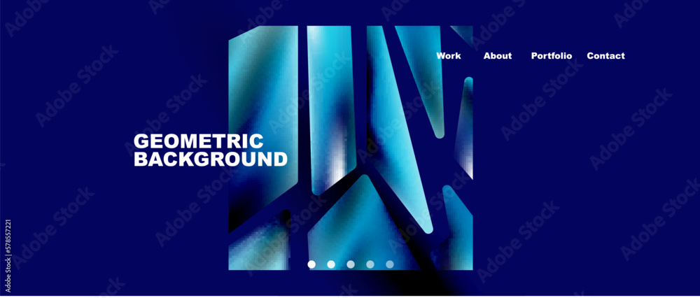 Abstract geometric landing page. Creative background for wallpaper ...