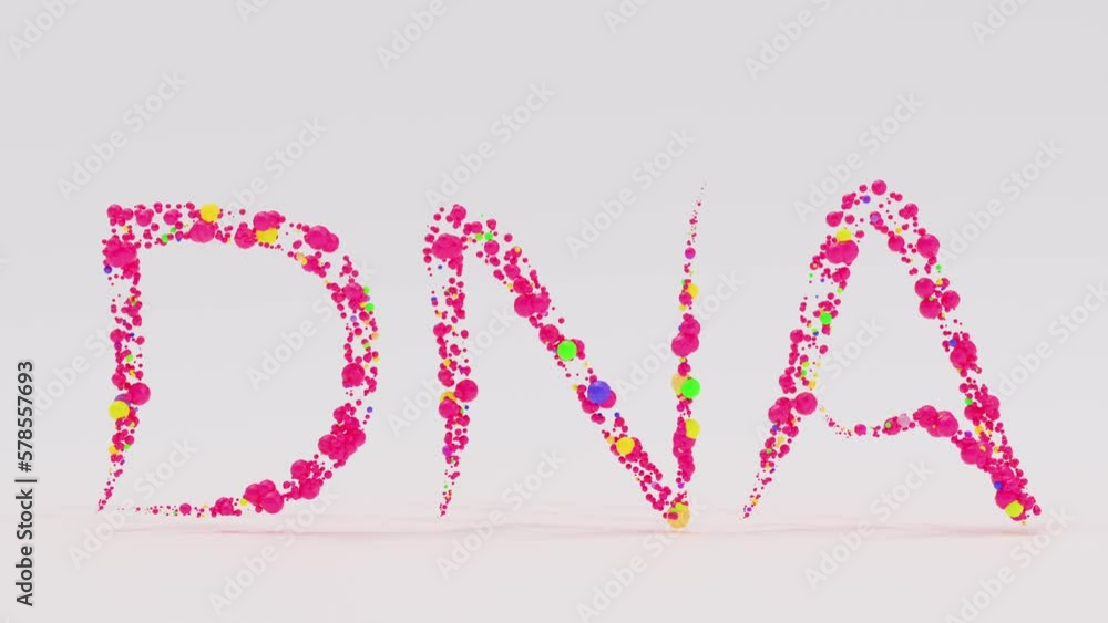 DNA word tag english text. Letter font DNA on white background and ...