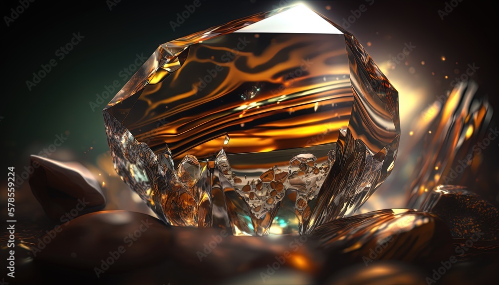 Quartz Tigers Eye, close up raw material mineral gemstone, idea for ...