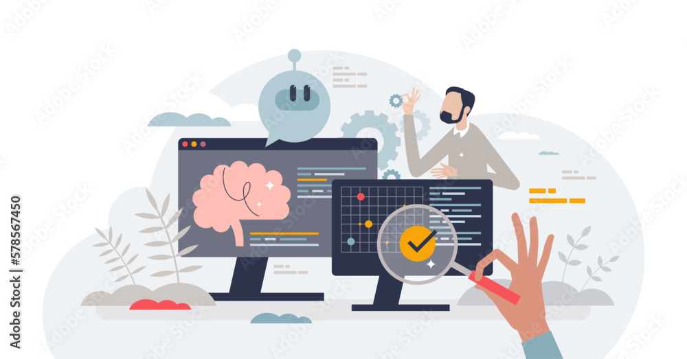 Machine learning engineer as AI tech professional staff tiny person ...