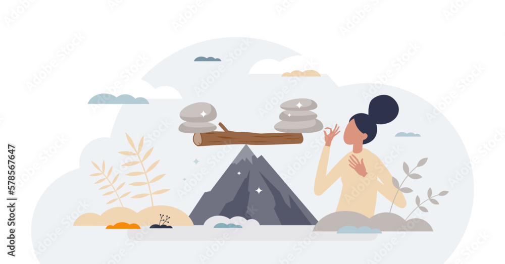 Balance of nature as climate sustainability and harmony tiny person ...