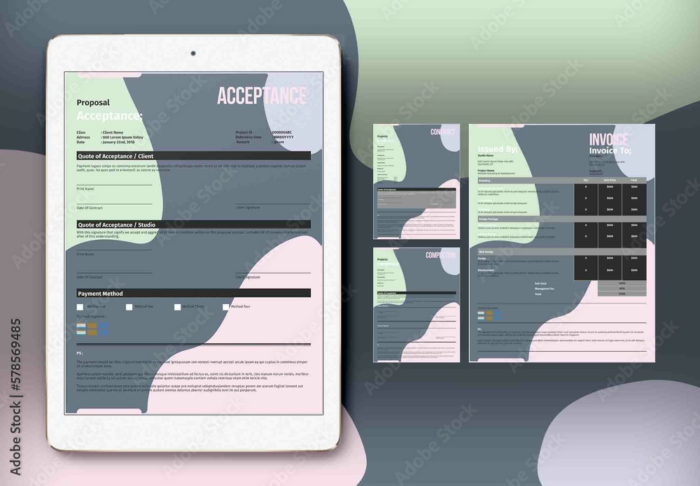 Modern Digital Project Document Layouts Stock Template | Adobe Stock