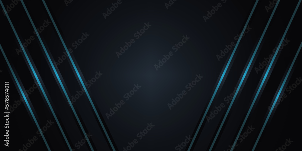 Abstract black and blue with blue glow lines on dark Black mesh ...