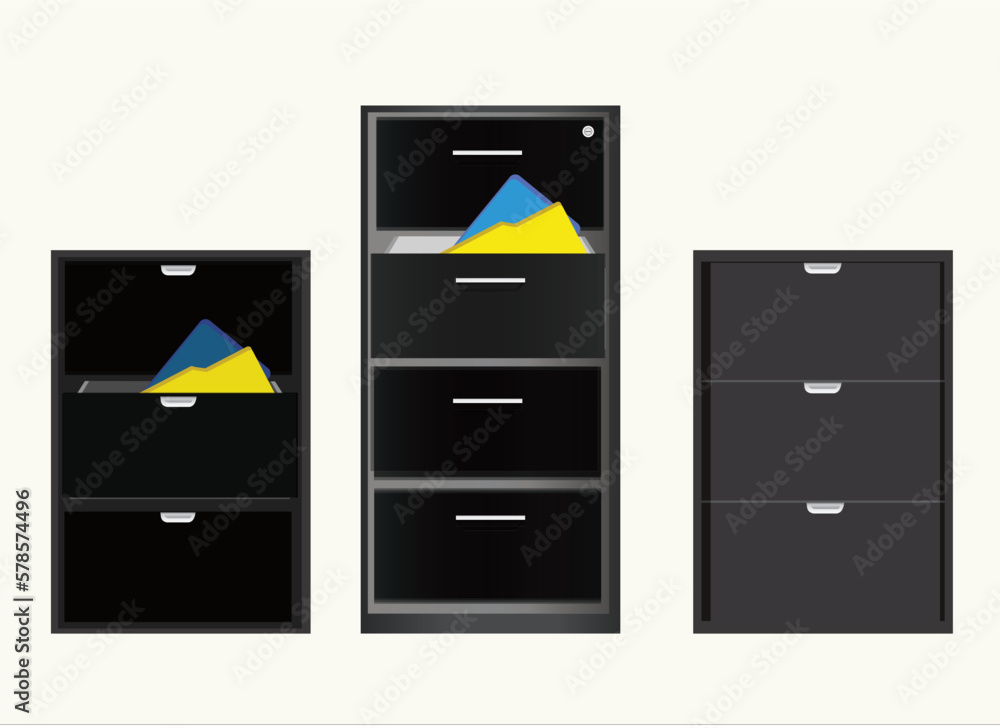File cabinet Vector, filling cabinet vector Stock Vector | Adobe Stock