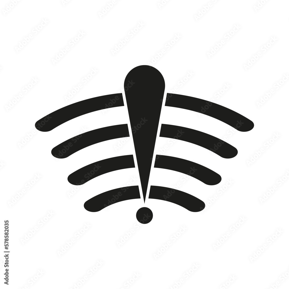 wifi exclamation mark icon. Vector illustration. Stock Vector | Adobe Stock