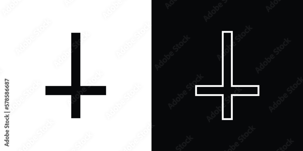 The Cross of Saint Peter or Petrine Cross is an inverted Latin cross ...