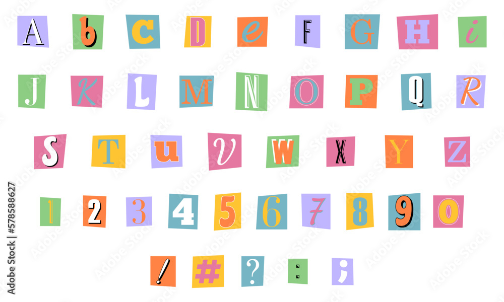 Anonymous criminal letters, numbers and punctuation cut from magazines ...