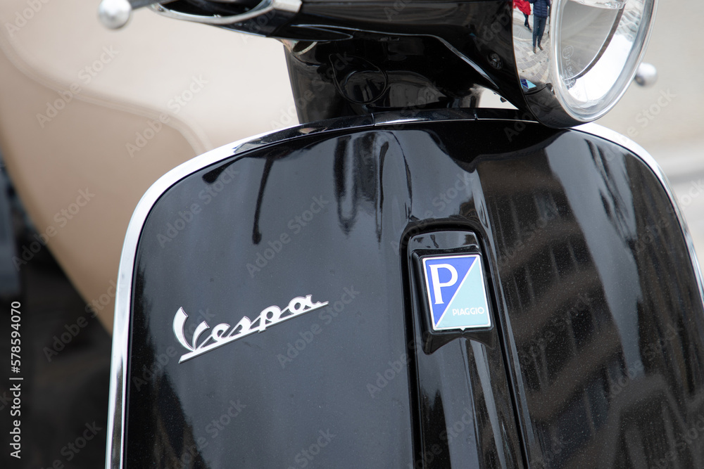 vespa sign italian motorbike piaggio brand text black motorcycle ...