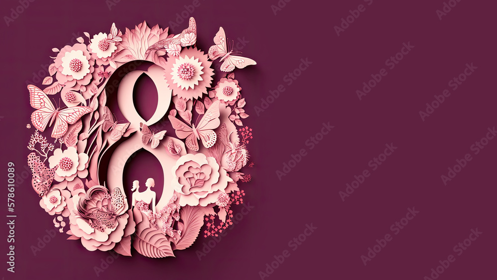 Pink Floral Wallpaper to Celebrate International Woman's Day. Beautiful ...