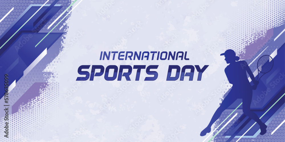 Sports Background Vector. International Sports Day Illustration ...