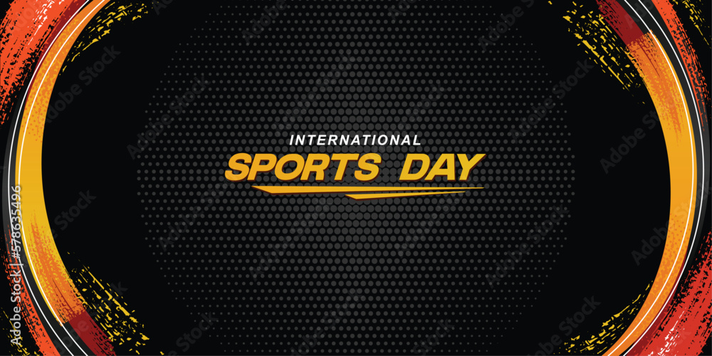 Sports Background Vector. International Sports Day Illustration ...