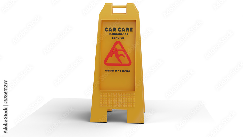 Sign yellow showing warning of caution wet floor wet floor sign on ...