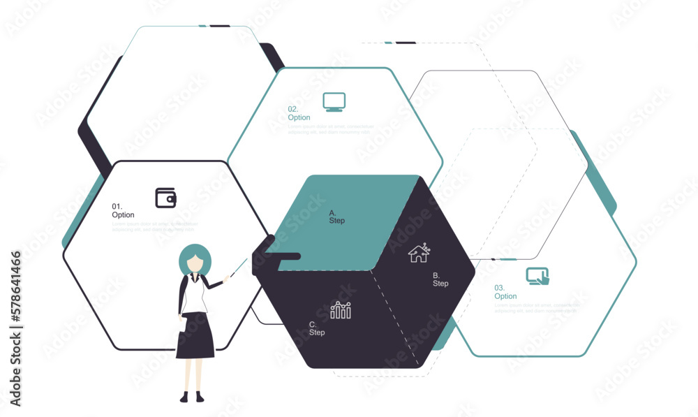 Infographics design template, E - Commerce concept with 3 steps or ...