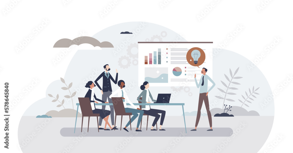 Poster Learning business fundamentals from company expert coach tiny ...