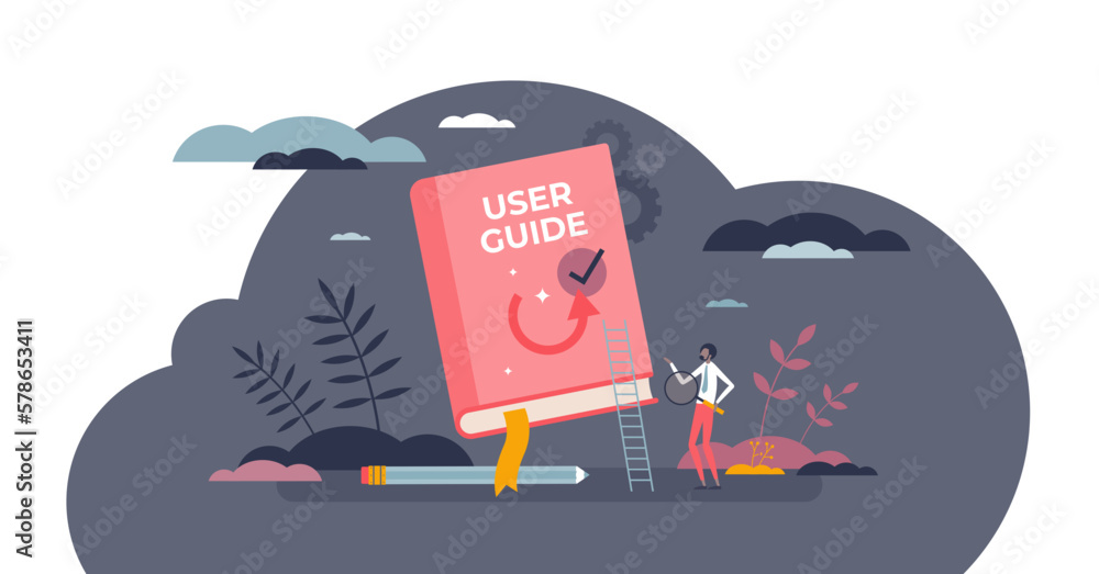 User guide manual as document with product guidance info tiny person ...