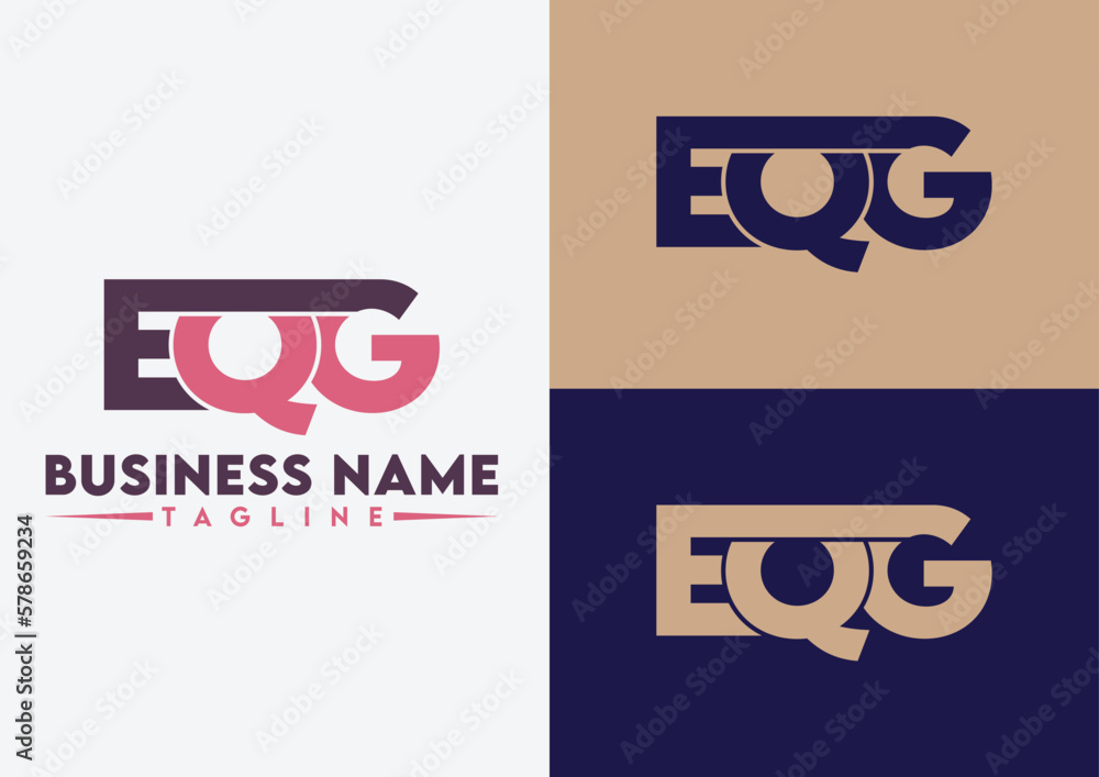 Letter EQG logo design, EQG letter logo Stock Vector | Adobe Stock