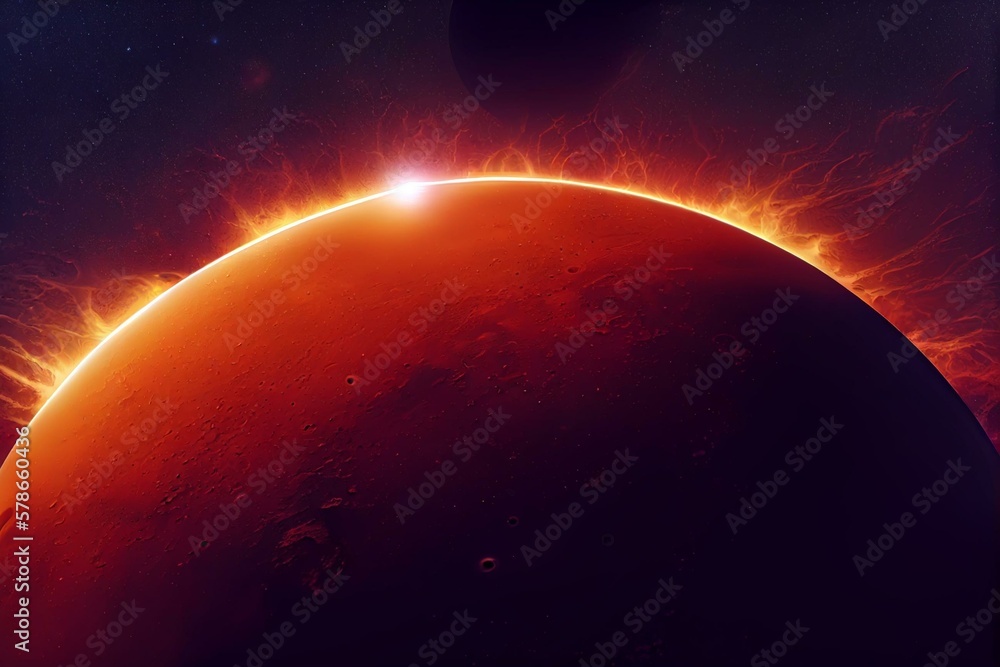 Scar Red Area On Mars