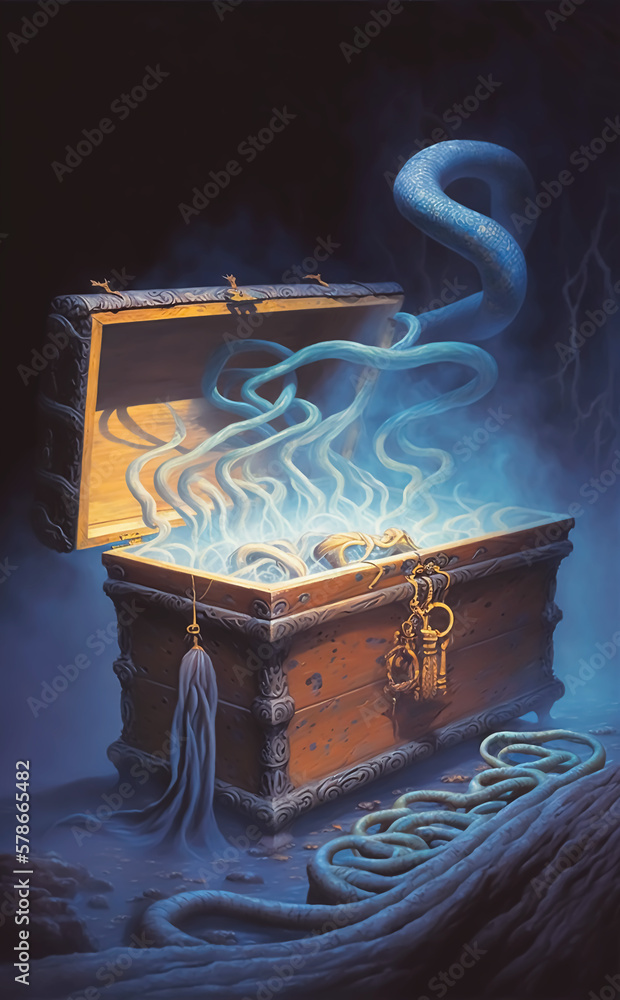 Terrifying spectral tentacle monster emerges from a cursed chest ...