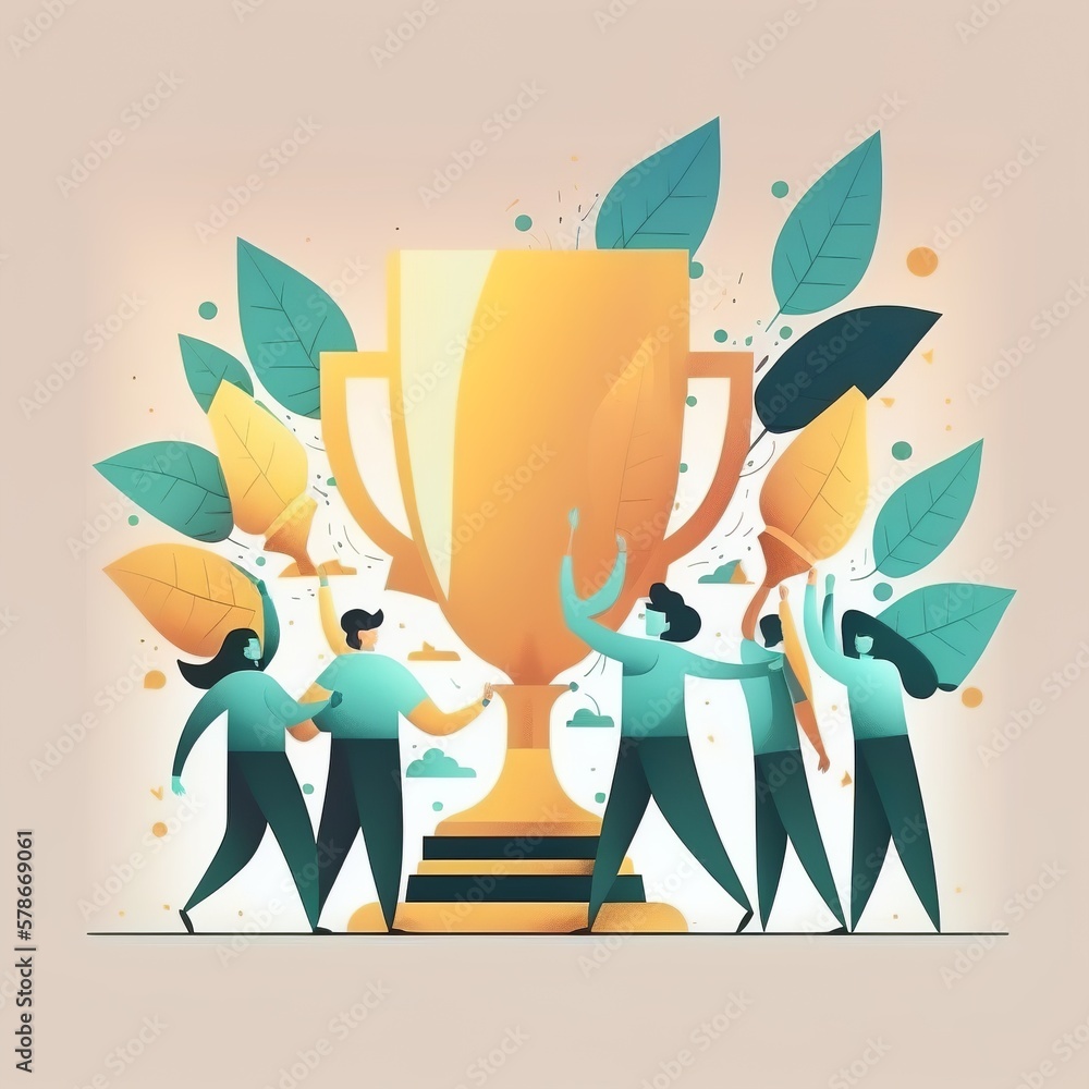 Team achievement teamwork collaborate work together to achieve business ...