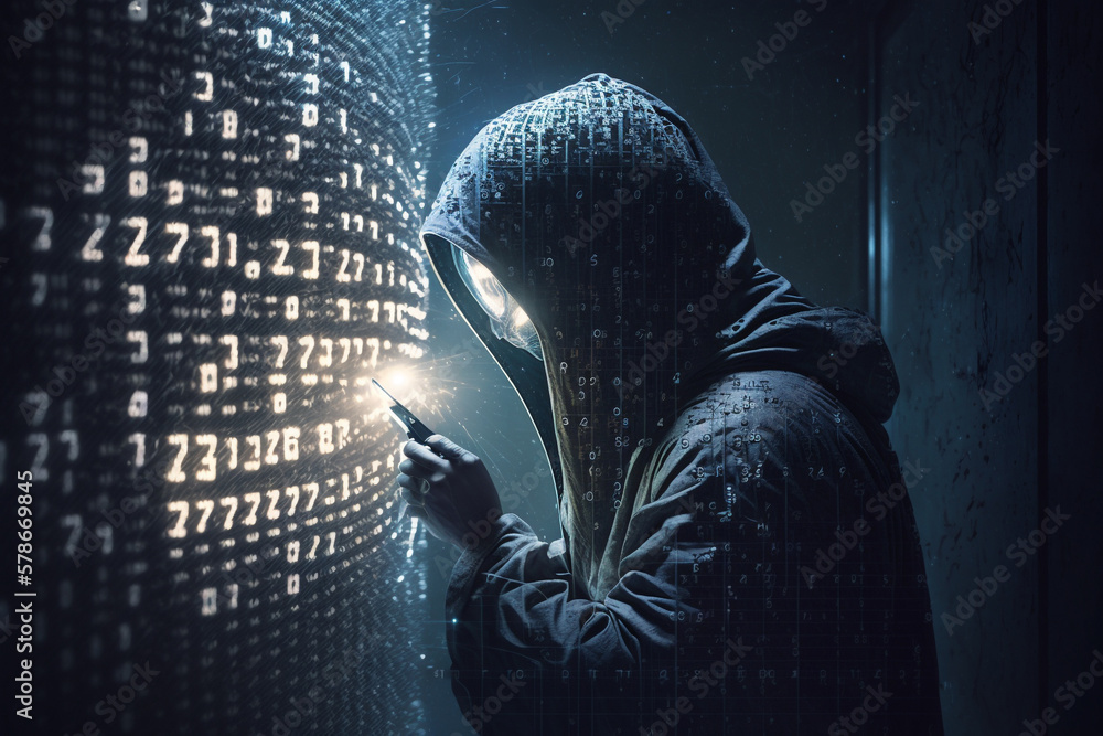 Cybersecurity Vulnerability Hacker Codingmalware Concepthooded Computer Hacker Digital