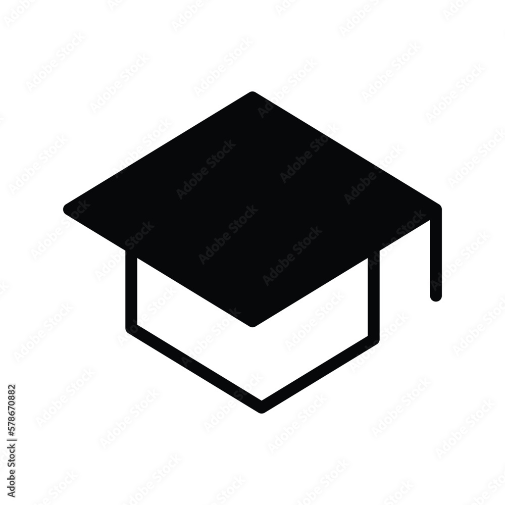 graduation cap icon vector stock Stock Vector | Adobe Stock